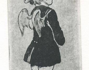 Angel etching | Etsy