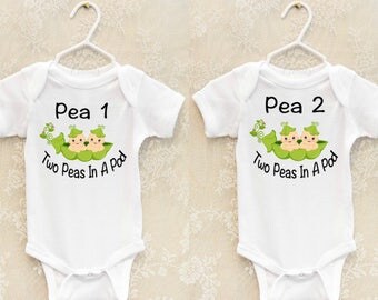 Twins onesies | Etsy