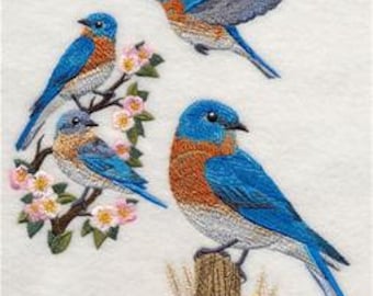 Bluebird embroidery | Etsy