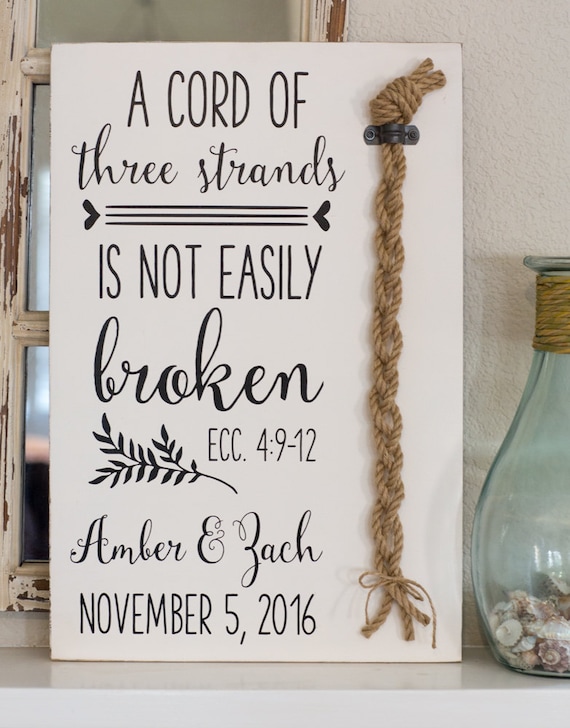 A cord of three strands is not easily broken. by AmandaGdesigns