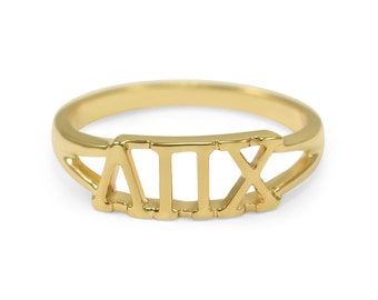 Sigma Sigma Sigma Sterling Silver Ring // Sorority Jewelry