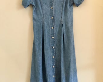 Denim maxi dress | Etsy