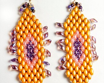 Super duo earrings | Etsy