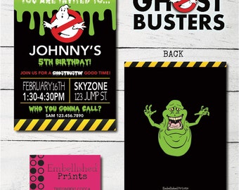 Ghostbusters invitation | Etsy