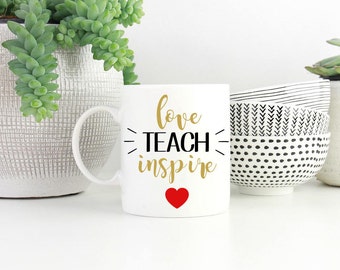 Teach love inspire | Etsy