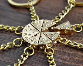 Pizza keychain | Etsy