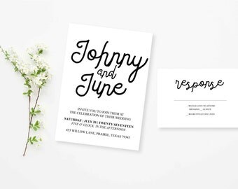 Cursive invitation | Etsy