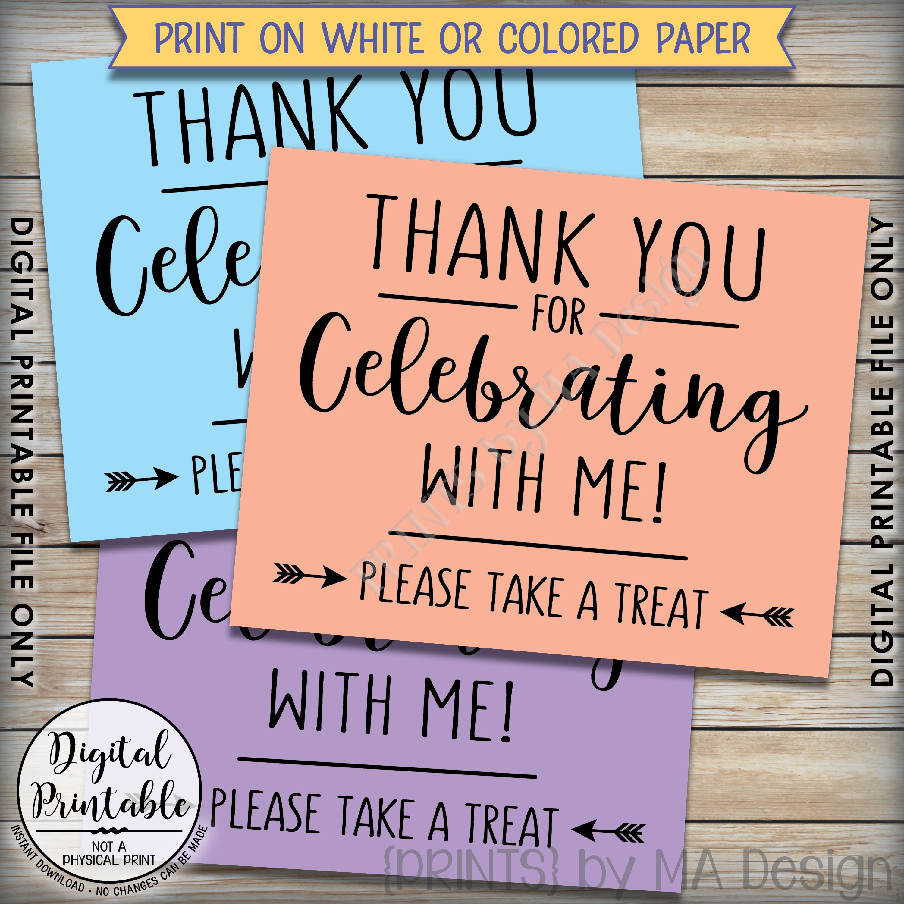 Thank you for Celebrating With Me Sign, Graduation Party Favor Sign ...