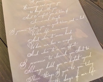 Vows letter paper | Etsy