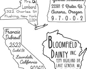 Custom Address Stamp Oval Address PR01