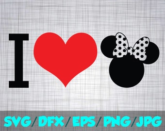 Minnie heart svg | Etsy