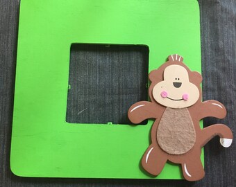 Monkey picture frame | Etsy