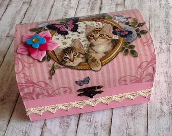 Decoupage cat | Etsy