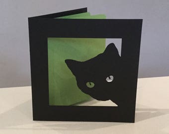 Cat papercut | Etsy