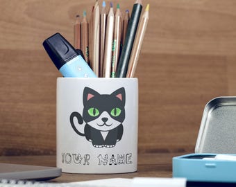 Pen Holder Cat Pen Pot Pet Lover Gifts Pencil Pot