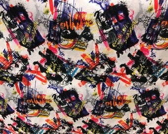 Graffiti fabric | Etsy