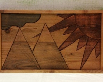 Rustic wood wall art | Etsy