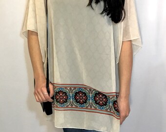 Chiffon poncho | Etsy