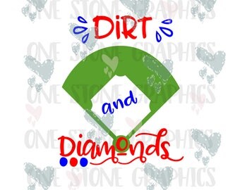 Baseball diamond svg | Etsy