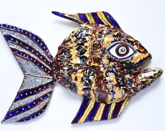 Paper mache wall art | Etsy