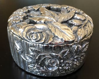 Silver trinket box | Etsy