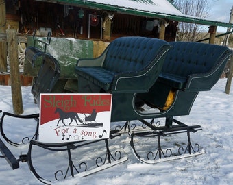 Sleigh ride sign | Etsy