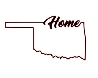 Oklahoma state decal | Etsy