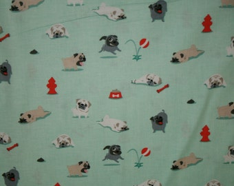 Pug fabric | Etsy
