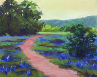 Bluebonnet painting | Etsy