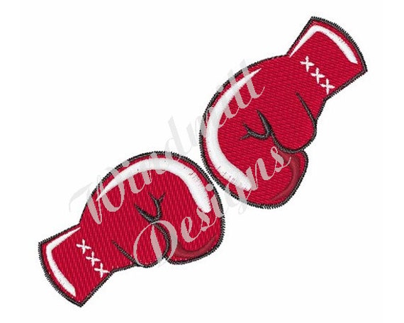 Boxing Gloves Machine Embroidery Design