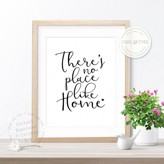 There's No Place Like Home PRINTABLE Wall Art Wizard of