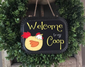 Chicken welcome sign | Etsy