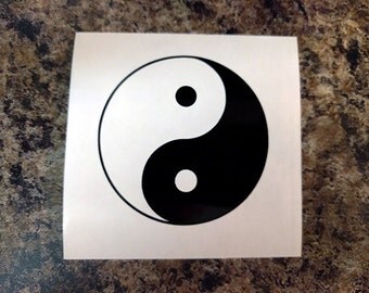 Unique yin yang decal related items | Etsy