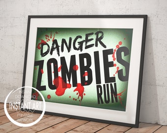 Zombie Warning Signs Apocalypse Zombie Hunters Containment