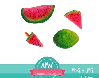 Watermelon clip art | Etsy