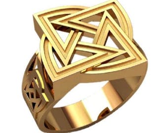 Gold celtic ring | Etsy UK