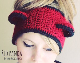 Red panda hat | Etsy