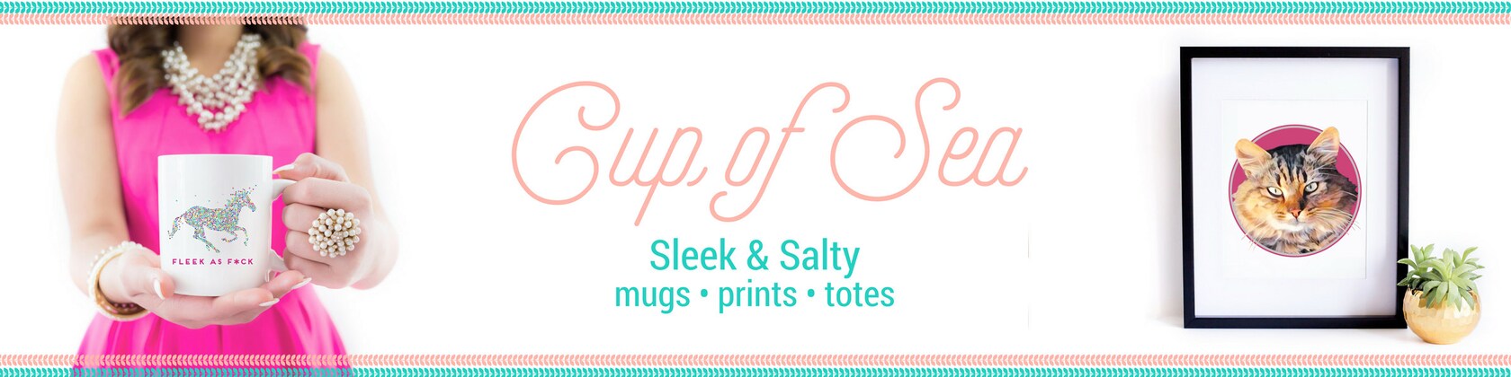 Sleek & salty designs and decor by CupofSeaDesigns on Etsy