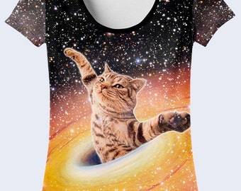 Space cat shirt | Etsy