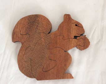 Blood Wood Squirrel Intarsia