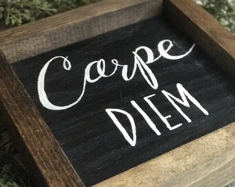 Carpe diem sign | Etsy