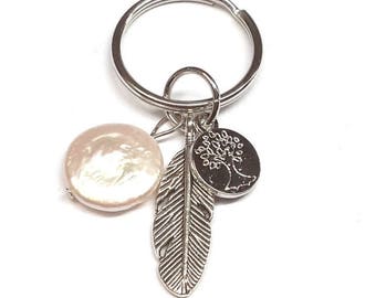 Pearl keychain | Etsy