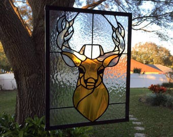 Stained glass deer | Etsy