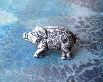 Pig lapel pin | Etsy