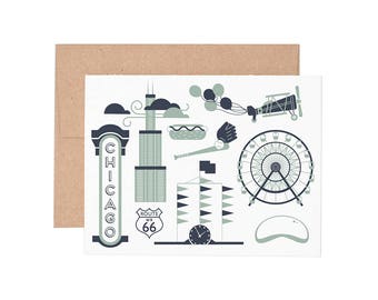 Chicago card | Etsy