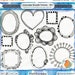 Simple Circle Frames 9 inch Round Clip Art Border Digital