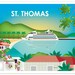 St. Thomas Skyline Print St. Thomas Wall Art St. Thomas | Etsy