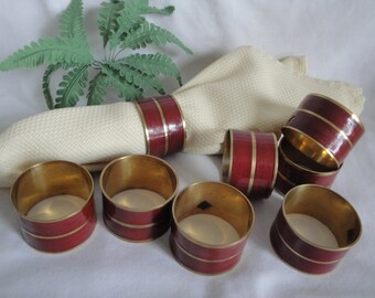 Red napkin rings | Etsy