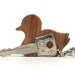 Duck Silhouette Key Chain Simple Outline Wood by OohLookItsARabbit