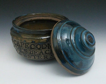 Art Nouveau Sgraffito Whale Tail Bowl with Rich by MudlarkPottery